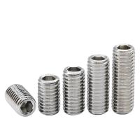 China DIN916 Hex Socket Cup Point Set Screw, Black Oxide / Plain Finish Grub Screws for sale