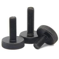 China Reliable DIN653 Large Flat Head Knurled Screws Supplier Black Oxide for sale