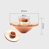 China CNC Fiber Laser Cutting Parts Nozzle For Precitec Cutting Head D28H15M11 for sale