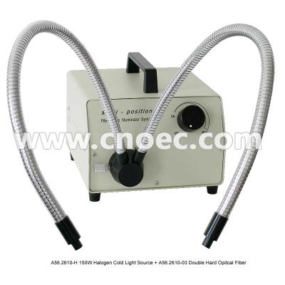 China Double Light Guide 150W Halogen Cold Light Source Microscope Accessories A56.2610 for sale
