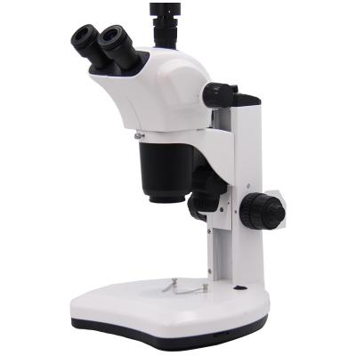 China Trinocular 0.7x - 6.3x Track Stand Zoom Stereo Optical Microscope A23.0203 for sale