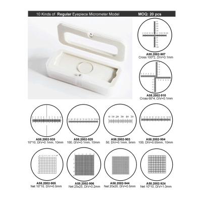 China DIV 5mm 10mm Microscope Accessories OPTO-EDU A58.2002 Microscope Eyepiece Micrometer for sale