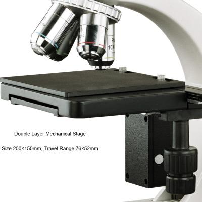 China WF10X Eyepiece Binocular Student Optical Microscope ABBE NA1.25 Condenser for sale