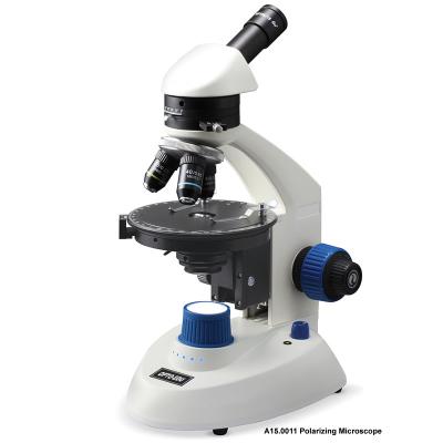 China Monocular 40x - 400x Polarizing Light Microscope LED Light A15.0011 for sale