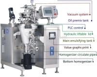 China 10L Electric Vacuum Mixer Homogenizer For Cosmetic Cream Lotion Paste Ointment for sale
