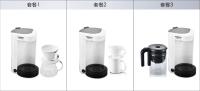 China CM-310 Silver Glass Pour Over Coffee Maker for sale