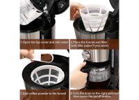 China CM-338BEA Aroma Filter Coffee Machine Stainless Steel 1.25L 10 Cups - 12 Cups for sale