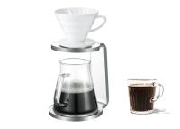 China HP-201 Silver Compact Drip Coffee Maker 220V Pour Over Coffee Maker Glass for sale