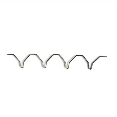 China Custom 2D CNC Wire Bending Part Precision 3.0mm 304 Stainless Steel Wave Strip 290mm x 50mm for sale