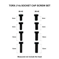 China Custom 12.9 Grade Black Oxide Torx Socket Cap Screw Set, #6-48 & #8-40 UNC with T10 L-Wrench for sale