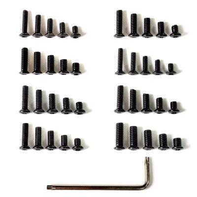 China M3/M3.5/M4/#4-40/#6-32/#6-40/#6-48/#8-40 T10 Torx Oval Head Red Dot Screw Kit 12.9 Grade Carbon Steel Black Oxide for sale