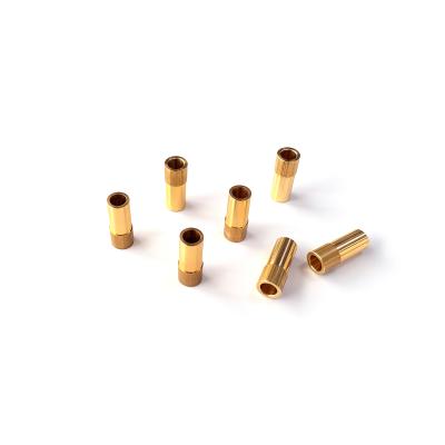 China CNC Turning Machined Brass Reducing Sleeve Bushing 6mm to 5.5mm OD Hollow Tube with 4mm Inner Hole for sale