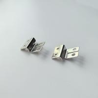 China Nickel Plated Brass Positive Negative Conductive Sheets 1.0mm Thick Battery Contact Sheets with M3 Thread Holes for sale