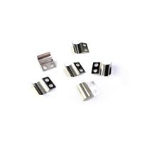 China Nickel Plated 0.15mm Thick 304 Stainless Steel Spring Contact Clips Precision Curved Conductive Spring Sheets for sale