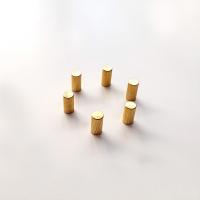 China Brass Knurled Mini Instrument Knob CNC Turning Machined Blind Hole M2.5 Thread Adjustment Knob Gold Plated for sale