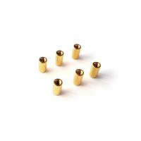 China Brass Knurled Mini Instrument Knob CNC Turning Machined Blind Hole M2.5 Thread Adjustment Knob Gold Plated for sale