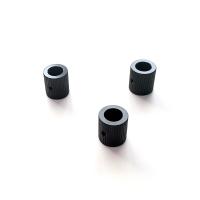 China Vertical Knurled Aluminum Control Knob Black Blind Bore Potentiometer Knob with Side Set Screw Hole OEM Custom CNC Machined for sale