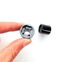 China Splined Bore Set Screw Locking Hub Black Anodized 6061-T6 Aluminum Stepper Motor Shaft Hub OEM Custom Bushing Manufacturer for sale
