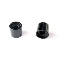 China Splined Bore Set Screw Locking Hub Black Anodized 6061-T6 Aluminum Stepper Motor Shaft Hub OEM Custom Bushing Manufacturer for sale