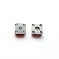 China Aluminum Lead Screw Split Clamping Block Square Hub CNC Machined 3D Printer Lead Screw Mount Split Clamp Nut Housing for sale