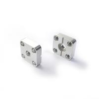 China Aluminum Lead Screw Split Clamping Block Square Hub CNC Machined 3D Printer Lead Screw Mount Split Clamp Nut Housing for sale