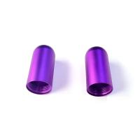China Threaded Aluminum Capsule Enclosure 6061 Purple Anodized Screw Cap Housing Electronic Component Shell Storage Tube for sale