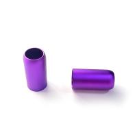 China Threaded Aluminum Capsule Enclosure 6061 Purple Anodized Screw Cap Housing Electronic Component Shell Storage Tube for sale