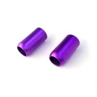 China Threaded Aluminum Capsule Enclosure 6061 Purple Anodized Screw Cap Housing Electronic Component Shell Storage Tube for sale