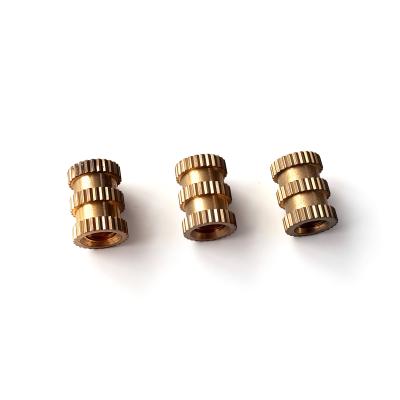 China Knurled Brass Insert Nut H62 Brass Embedded Fastener for Plastic Injection Molding Embedding Nut for sale