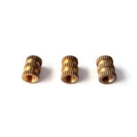 China Knurled Brass Insert Nut H62 Brass Embedded Fastener for Plastic Injection Molding Embedding Nut for sale
