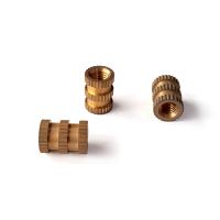 China Knurled Brass Insert Nut H62 Brass Embedded Fastener for Plastic Injection Molding Embedding Nut for sale