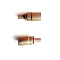 China Cross Knurl Press Fit Metal Sleeve CNC Machined Matte Nickel Brass Bushing Precision Connecting Adapter Fitting for sale