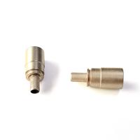China Cross Knurl Press Fit Metal Sleeve CNC Machined Matte Nickel Brass Bushing Precision Connecting Adapter Fitting for sale
