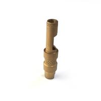 China Slotted Elastic Brass Contact Pin Swiss CNC Machined Knurled Brass Connector Pin for Injection Molding for sale