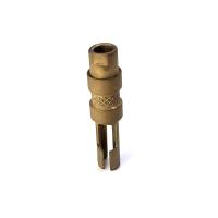China Slotted Elastic Brass Contact Pin Swiss CNC Machined Knurled Brass Connector Pin for Injection Molding for sale