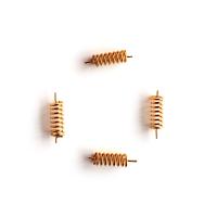 China Gold Plated Beryllium Copper Compression Spring Custom Electronic Straight Leg Conductive Contact Spring for sale