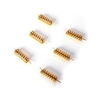 China Gold Plated Beryllium Copper Compression Spring Custom Electronic Straight Leg Conductive Contact Spring for sale