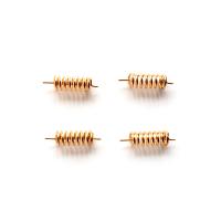 China Gold Plated Beryllium Copper Compression Spring Custom Electronic Straight Leg Conductive Contact Spring for sale