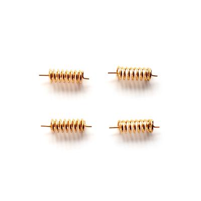 China Gold Plated Beryllium Copper Compression Spring Custom Electronic Straight Leg Conductive Contact Spring for sale