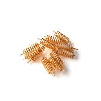 China Gold Plated Beryllium Copper Compression Spring Custom Electronic Straight Leg Conductive Contact Spring for sale