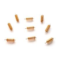 China Gold Plated Beryllium Copper Compression Spring Custom Electronic Straight Leg Conductive Contact Spring for sale
