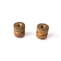 China Knurled Brass Insert Nut H62 Straight Knurl Molded-In Threaded Insert for Plastic Embedding CNC Machined Fastener for sale