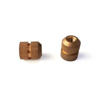 China Knurled Brass Insert Nut H62 Straight Knurl Molded-In Threaded Insert for Plastic Embedding CNC Machined Fastener for sale
