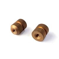 China Knurled Brass Insert Nut H62 Straight Knurl Molded-In Threaded Insert for Plastic Embedding CNC Machined Fastener for sale