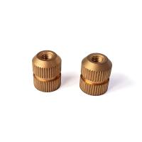 China Knurled Brass Insert Nut H62 Straight Knurl Molded-In Threaded Insert for Plastic Embedding CNC Machined Fastener for sale