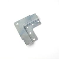 China Custom L-Shaped Galvanized Right Angle Bracket SPCC Steel Mounting Corner Bracket with 6 Holes for sale