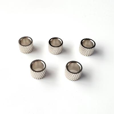 China Custom Brass H59 Knurled Press Fit Bushing Smooth Bore Threadless Locating Insert with Nickel Plating for sale