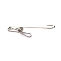 China SUS304 Torsion Spring Clothes Peg with Hanging Hook Long Hook Wire Laundry Peg Clips Manufacturer for sale