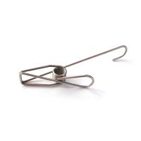 China SUS304 Torsion Spring Clothes Peg with Hanging Hook Long Hook Wire Laundry Peg Clips Manufacturer for sale