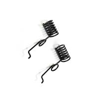 China Small Long Arm Lid Catch Torsion Spring Black Oxide Clip Reset Torsion Spring with Locating Ring Carbon Steel for sale
